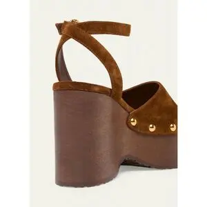 GIANVITO ROSSI Suede Ankle-strap Platform Sandals