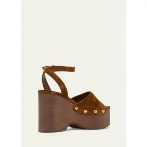 GIANVITO ROSSI Suede Ankle-strap Platform Sandals