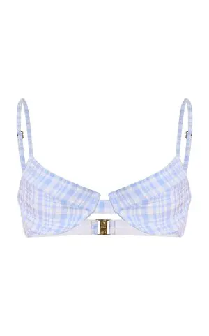 JUILLET Lulu Balconette Bikini Top - Blue