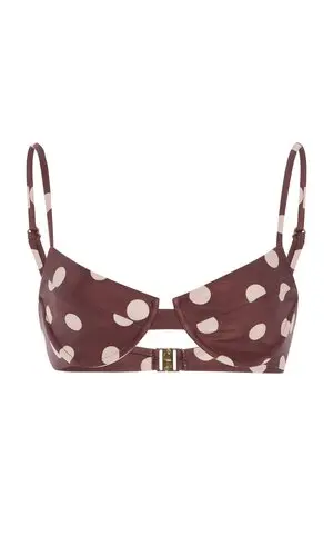 JUILLET Lulu Balconette Bikini Top - Brown
