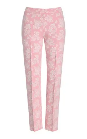 Tailored Floral Print Pants