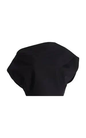 BRANDON MAXWELL Exclusive Riviera Asymmetric Draped Crop Top