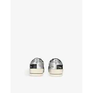 GOLDEN GOOSE Stardan Mesh And Leather Low-top Trainers - Silver Com
