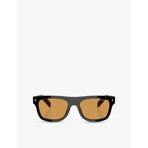 Prada Pr B12sl Pillow-frame Sunglasses - Black