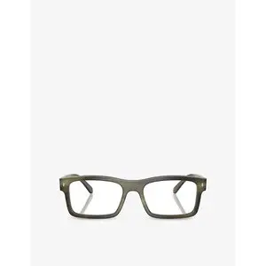 Ray-ban Rectangle-frame Acetate Optical Glasses - Brown