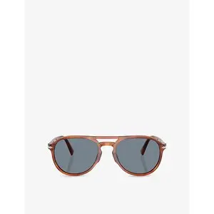 Persol Pilot-frame Acetate Sunglasses - Brown