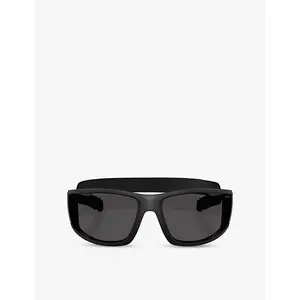 Prada Ps 06ys Pillow-frame Sunglasses - Black