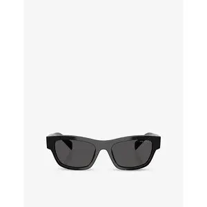 Prada Butterfly-frame Acetate Sunglasses - Black