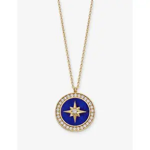 Astley Clarke Polaris Lapis And White Sapphire Locket Necklace - Gold