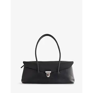 Women's Black Leather Baguette Bags