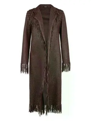 Roberto Cavalli Leather Overcoat