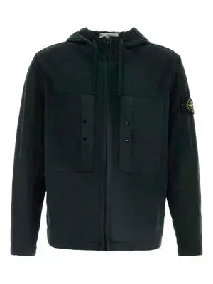 Stone Island Jersey Hooded Jacket - Black