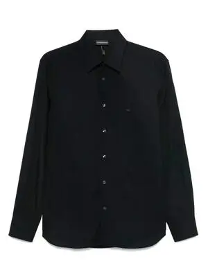 Emporio Armani Logo-patch Shirt - Blue
