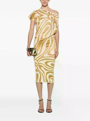 Emilio Pucci Draped Midi Dress