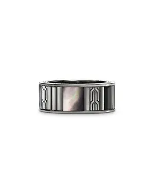 John Hardy Carved Chain Band Ring - Silver