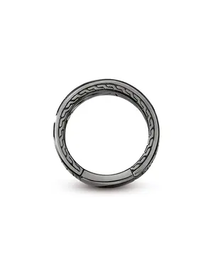 John Hardy Carved Chain Mixed Stone Band - Silver