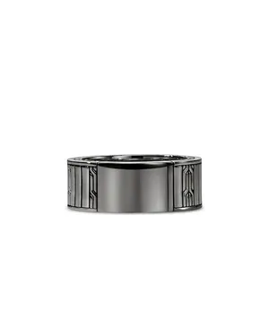 John Hardy Carved Chain Mixed Stone Band - Silver
