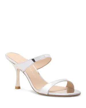 STUART WEITZMAN Nudist 85 Slide Sandals - Silver