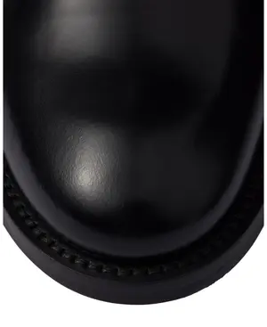Prada Brushed Leather Ankle Boots - Black