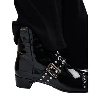 Prada Patent Leather Ankle Boots