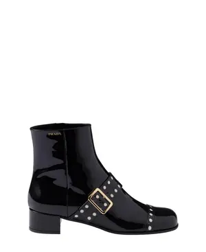 Prada Patent Leather Ankle Boots