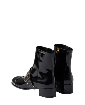 Prada Patent Leather Ankle Boots