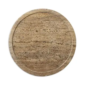 BLUE PHEASANT Laura Travertine Lazy Susan - Gray