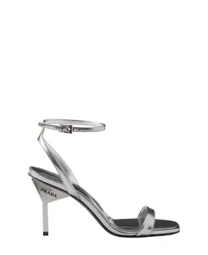 Prada Metallic Leather Sandals