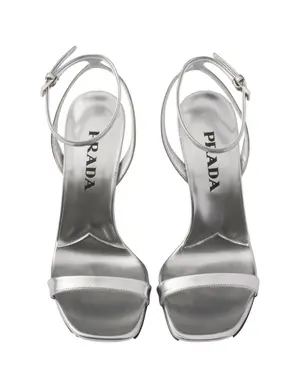 Prada Metallic Leather Sandals