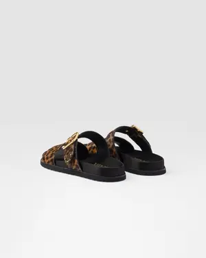 Prada Printed Leather Slides