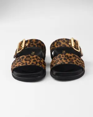 Prada Printed Leather Slides
