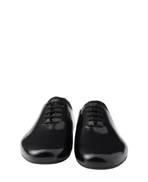 Prada Brushed Leather Lace-up Shoes