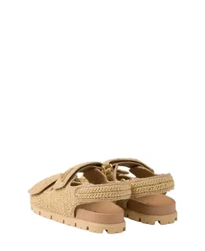 Prada Crochet Sandals - Neutral