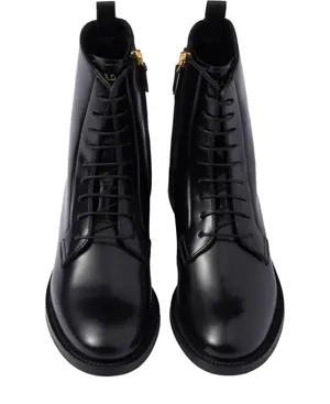 Prada Brushed Leather Ankle Boots