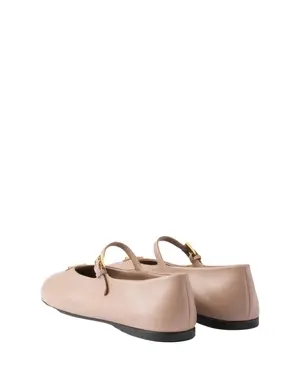 Prada Nappa Leather Ballerinas - Powder