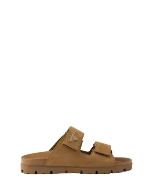 Prada Suede Band Sandals - Brown