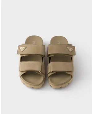 Prada Suede Band Sandals - Neutral