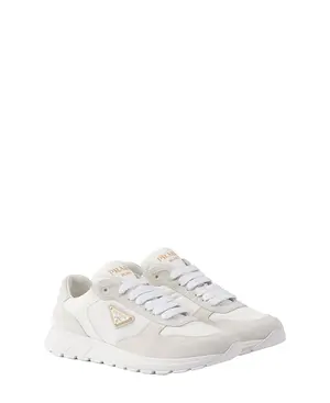 Prada Prax 2.0 Re-nylon And Suede Sneakers - White