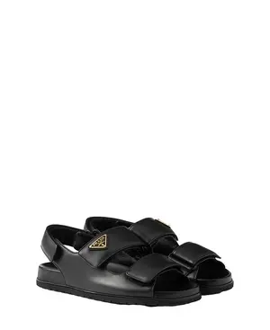 Prada Nappa Leather Sandals - Black