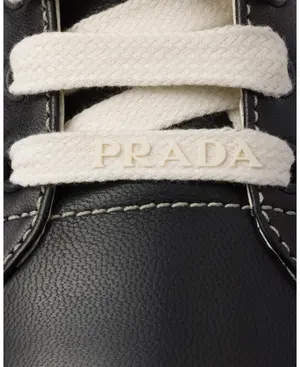 Prada Nappa Leather Sneakers - Black