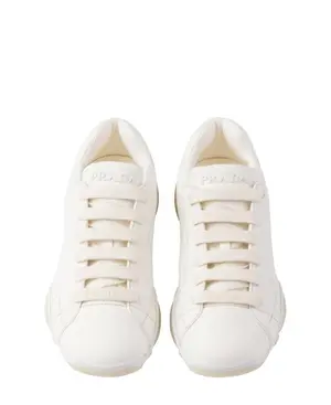 Prada Nappa Leather Sneakers - Neutral
