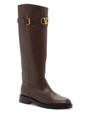 Valentino Garavani Vlogo Riding Boots - Fondant