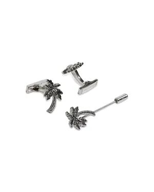 Ted Baker London Palmiie Palm Tree Cufflinks & Lapel Pin