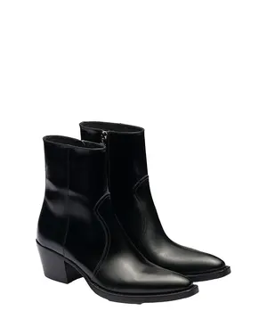 Prada Brushed Leather Camperos Boots