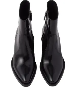 Prada Brushed Leather Camperos Boots