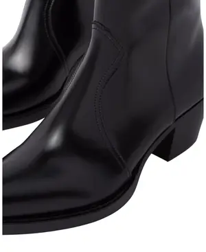 Prada Brushed Leather Camperos Boots