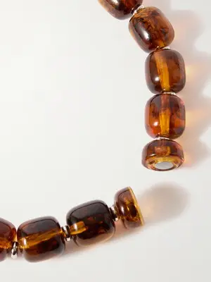 JULIETTA Amore Silver-tone Resin Necklace - Brown