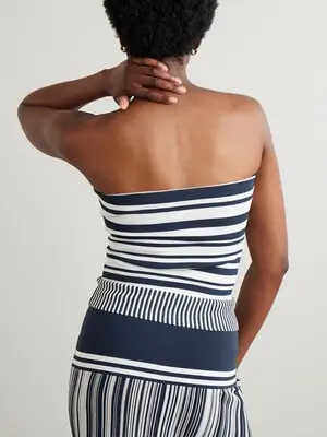 Faithfull The Brand Citara Striped Cotton-blend Top - Blue