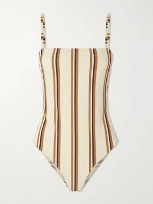 ERES Iode Striped Jacquard Swimsuit - Neutrals