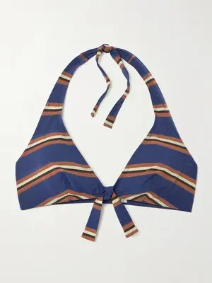 ERES Cap Striped Halterneck Bikini Top